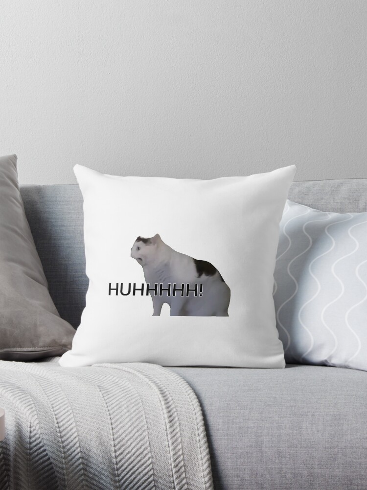 "Huhhhhh! Cat meme side on with text" Sticker for Sale by rbuser4 ...