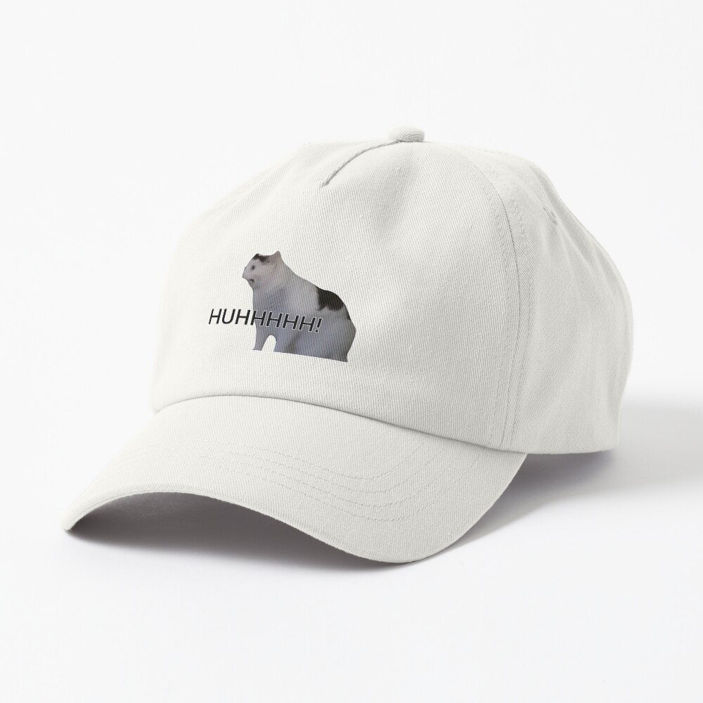 "Huhhhhh! Cat meme side on with text" Sticker for Sale by rbuser4 ...