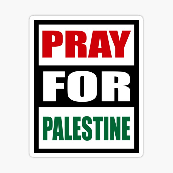 "Pray For Palestine Logo" Sticker for Sale by AJ Liber | Redbubble