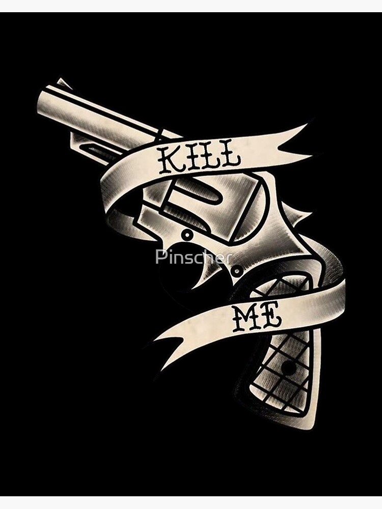 Traditional Revolver Tattoo Flash