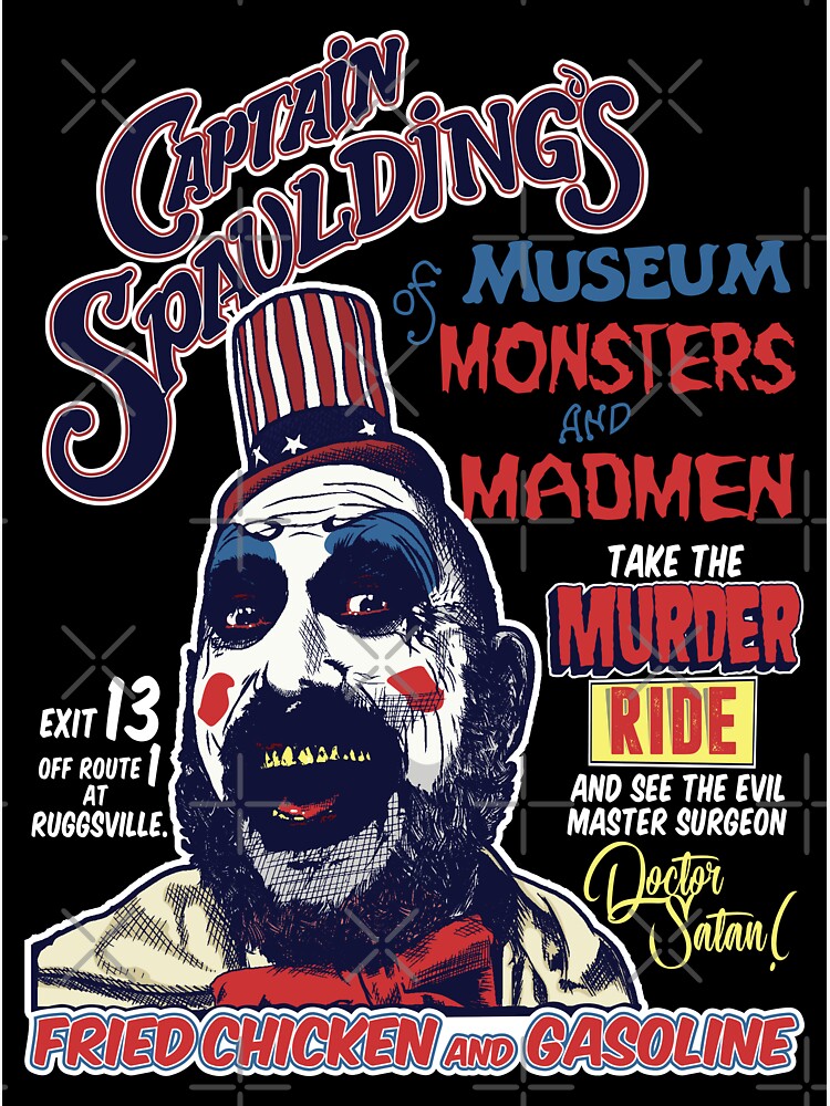 "Captain Spaulding's Museum of Monsters and Madmen" Sticker for Sale by ...