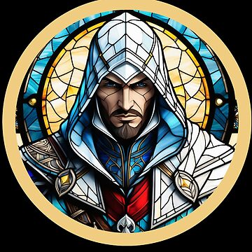 "Assassin's Creed Altair Portrait Stained Glass" Sticker for Sale by ...