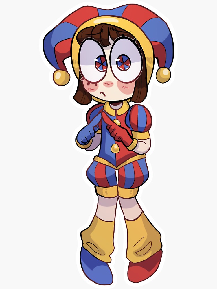"Pomni" Sticker for Sale by GhostJellies | Redbubble
