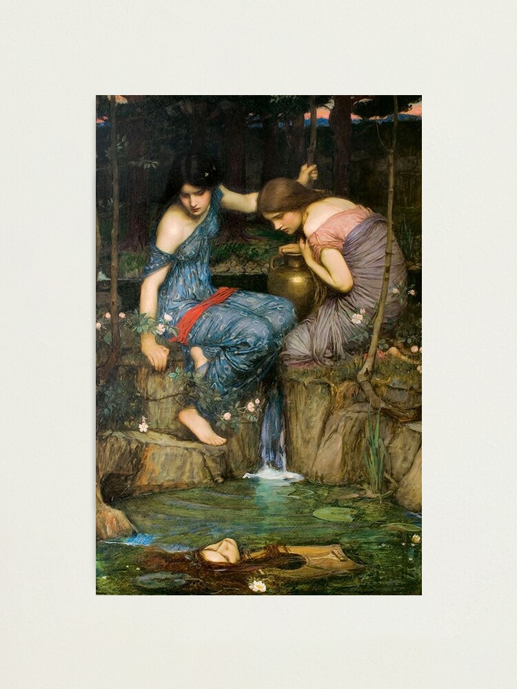 "Vintage John William Waterhouse - Nymphs Finding The Head of Orpheus ...
