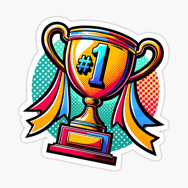 "Number One Trophy" Sticker for Sale by NeatSplash | Redbubble