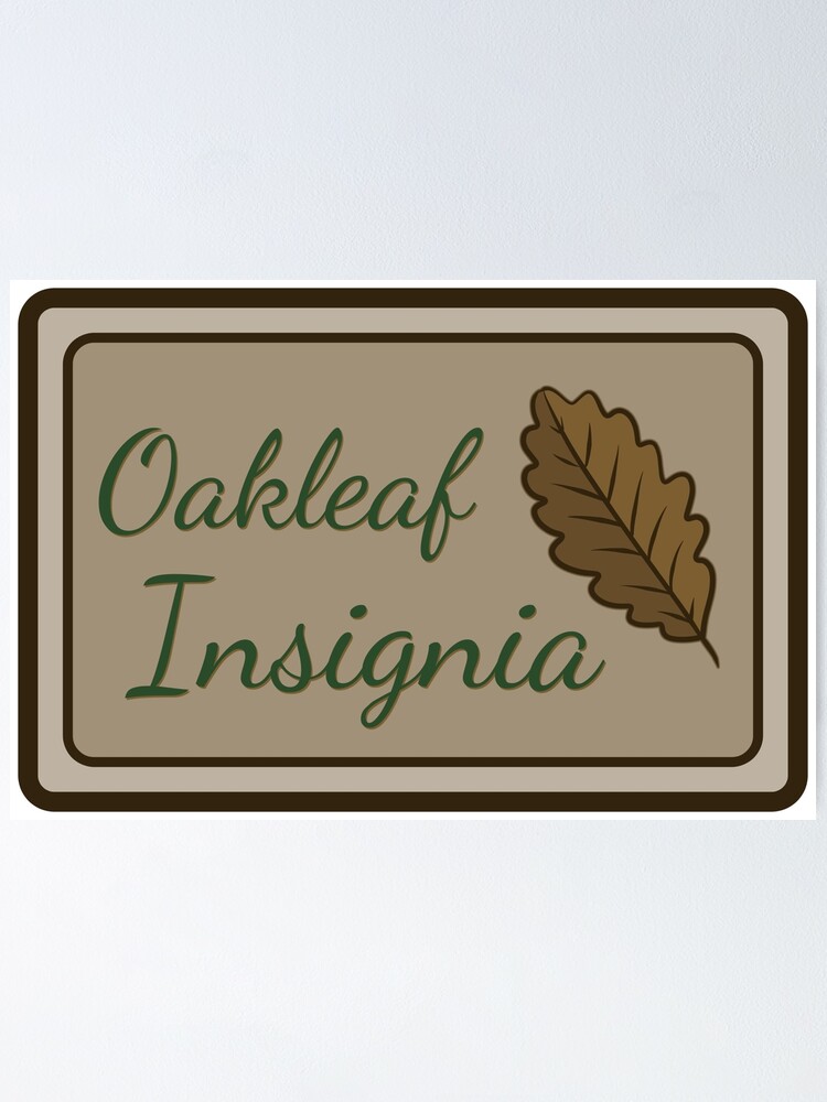 "Oakleaf Insignia Stamp Seal Design" Poster for Sale by OakleafInsignia ...