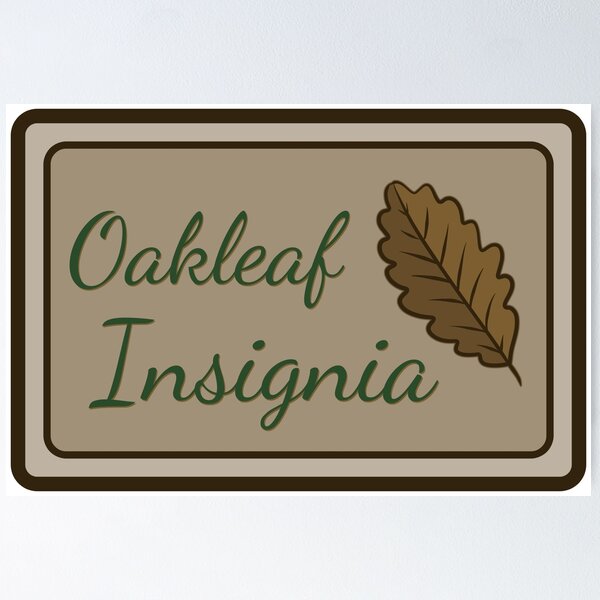 "Oakleaf Insignia Stamp Seal Design" Poster for Sale by OakleafInsignia ...