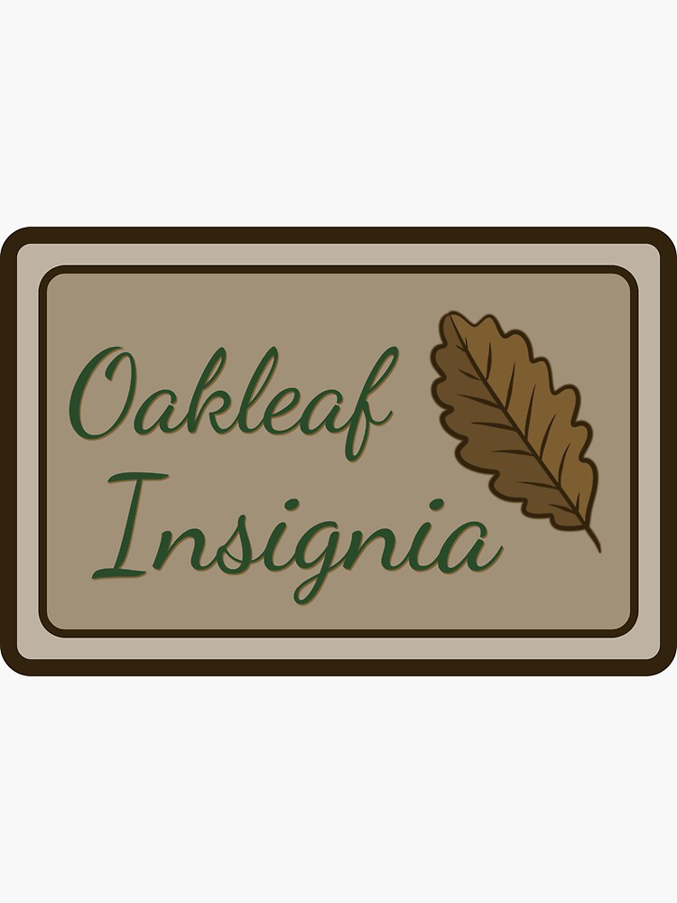 "Oakleaf Insignia Stamp Seal Design" Sticker for Sale by ...