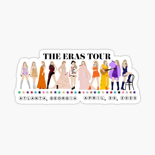 "Taylor Swift Eras Tour Atlanta N3 Outfits " Sticker for Sale by ...