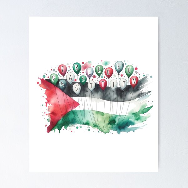 "Free Palestine Flag" Poster for Sale by placesonearth | Redbubble