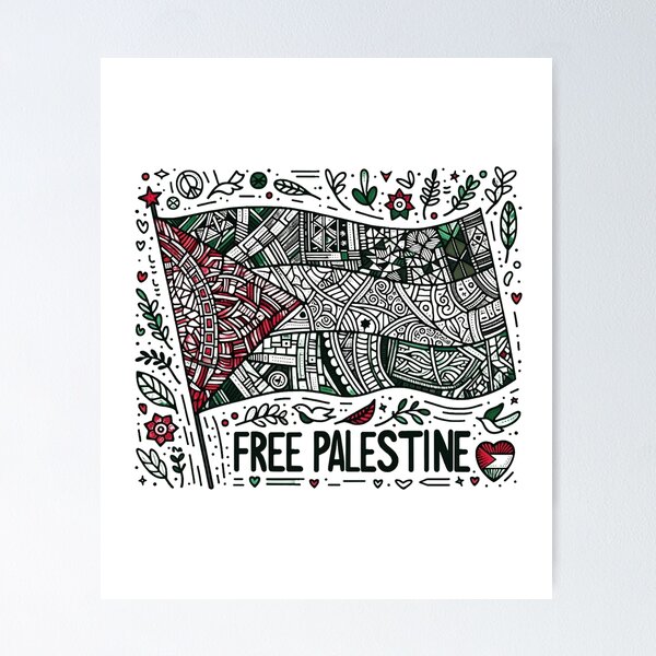 "Free Palestine Flag" Poster for Sale by placesonearth | Redbubble