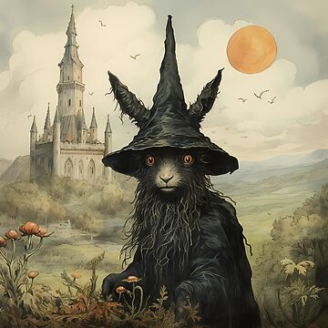 "Medieval Bestiary Witches Goat Familiar" Art Board Print for Sale by ...