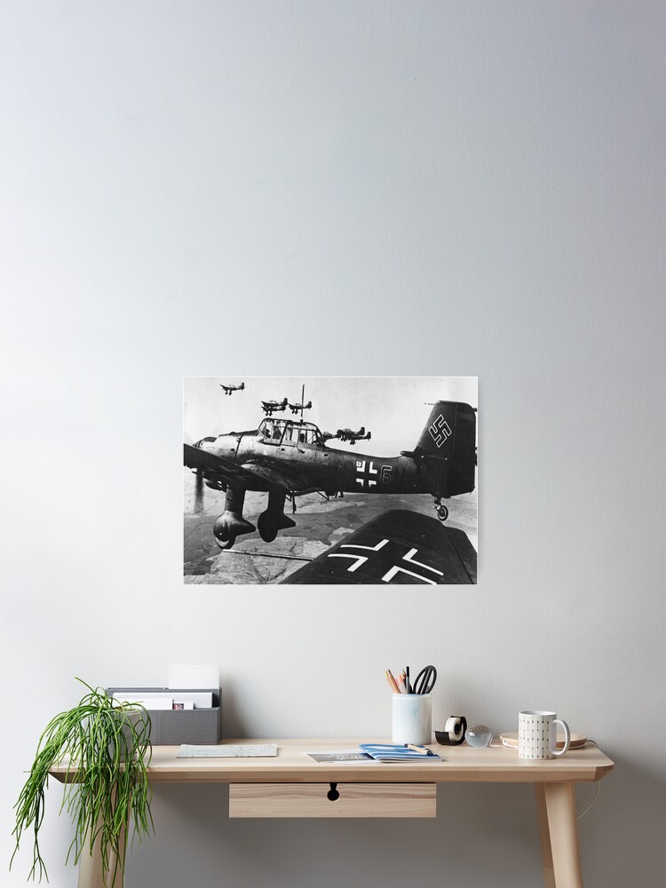 "WW2 Aircraft - The Junkers 87-B Stuka" Poster for Sale by TheHappyK ...