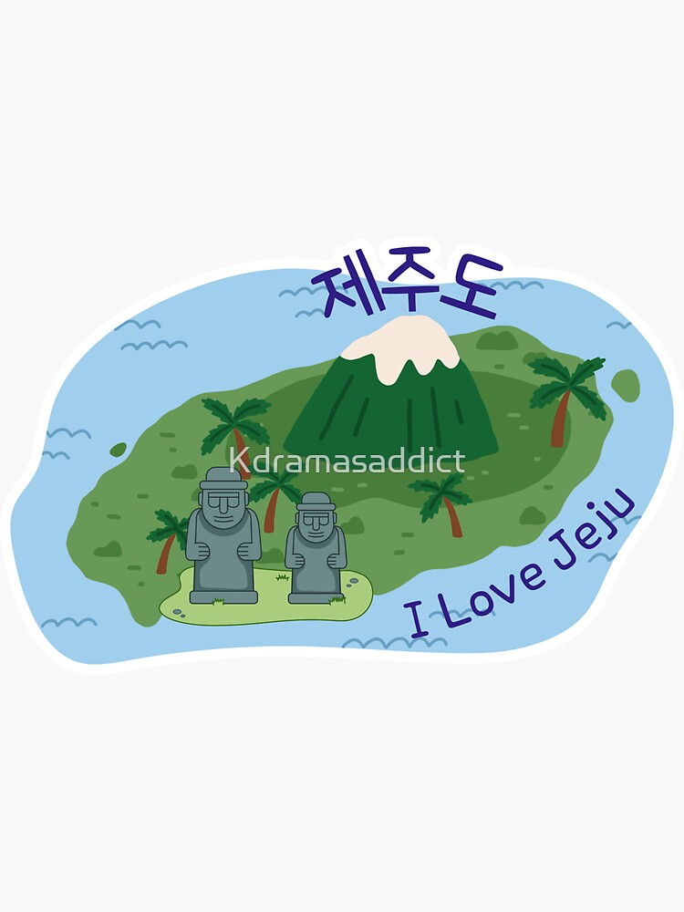 "I Love Jeju Island - Trip to Jeju - South Korea" Sticker for Sale by ...