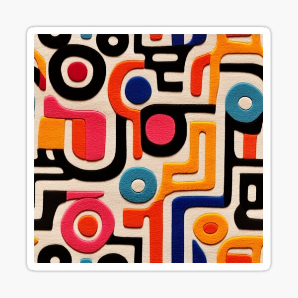 "Retro design that is reminiscent of pop art motifs made of fabric ...