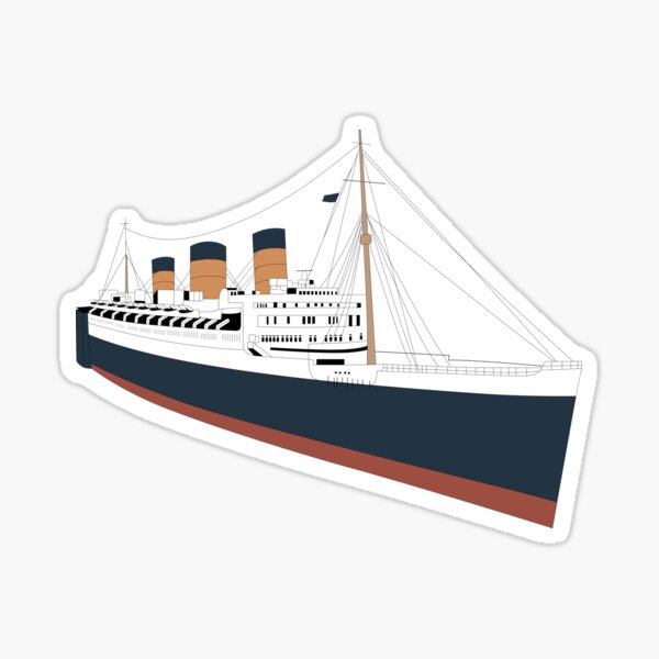 "QUEEN MARY RMS " Sticker for Sale by Dino-Park | Redbubble