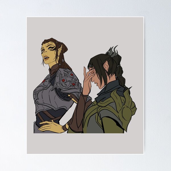 "Baldurs Gate 3 Laezel x Shadowheart" Poster for Sale by florenceboo ...