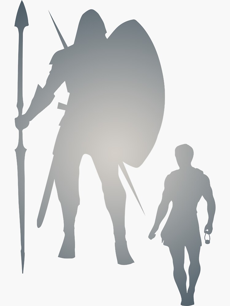 Sticker for Sale mit "David & Goliath" von x1brett | Redbubble