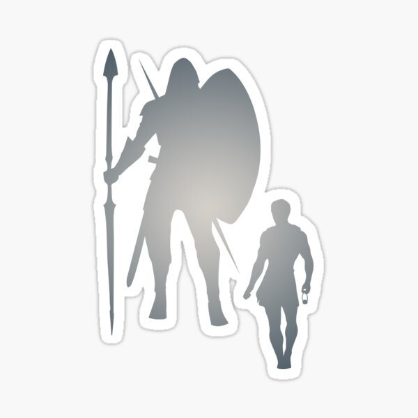 Sticker for Sale mit "David & Goliath" von x1brett | Redbubble