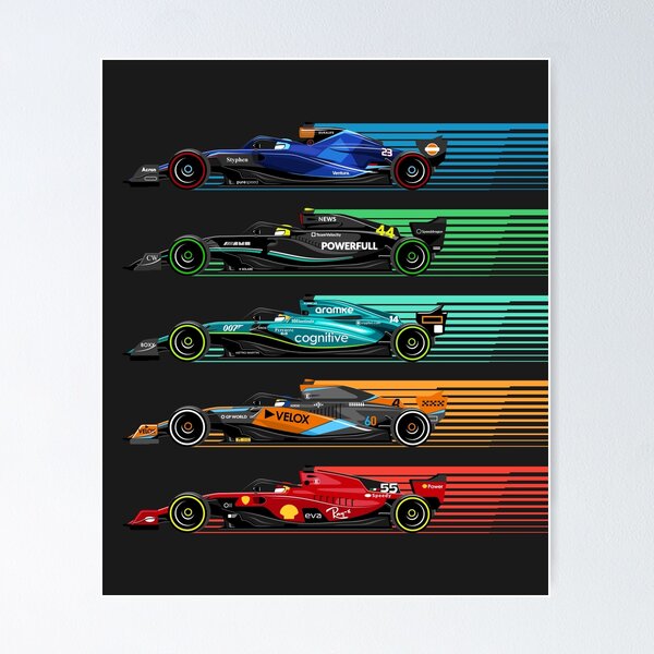 "New Formula Racing Cars" Poster for Sale by marieltoigo | Redbubble