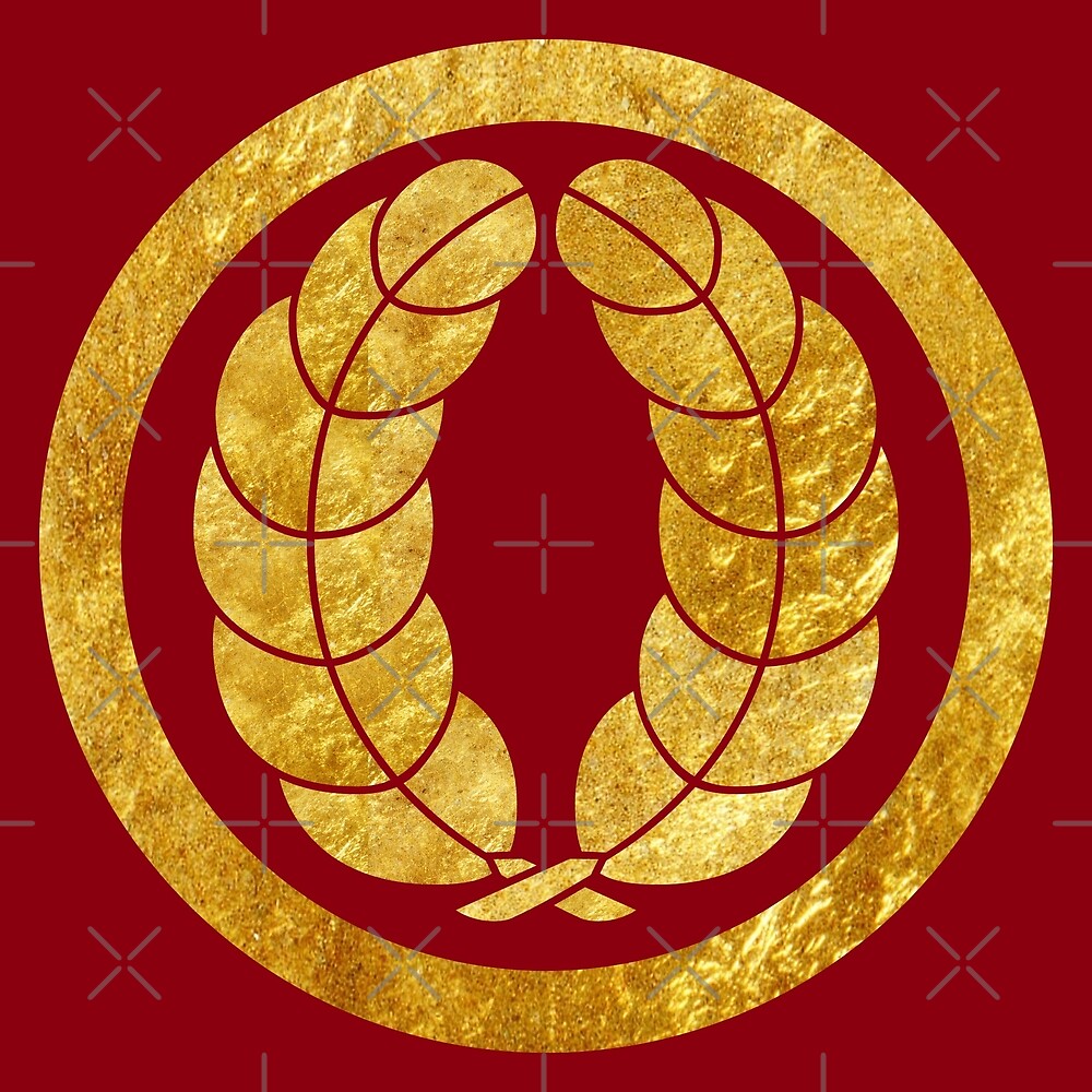 "Nakagawa Mon Japanese samurai clan in faux gold" by redhomestead ...