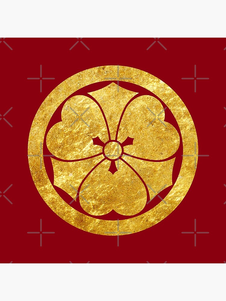 "Sakai Mon Japanese samurai clan in faux gold" Art Print by ...