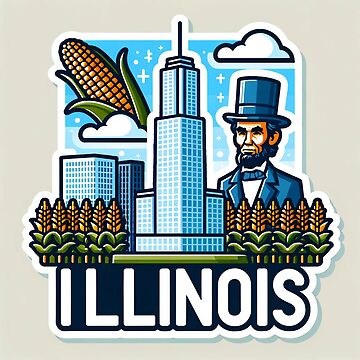 "Illinois" Sticker for Sale by hunters-store | Redbubble