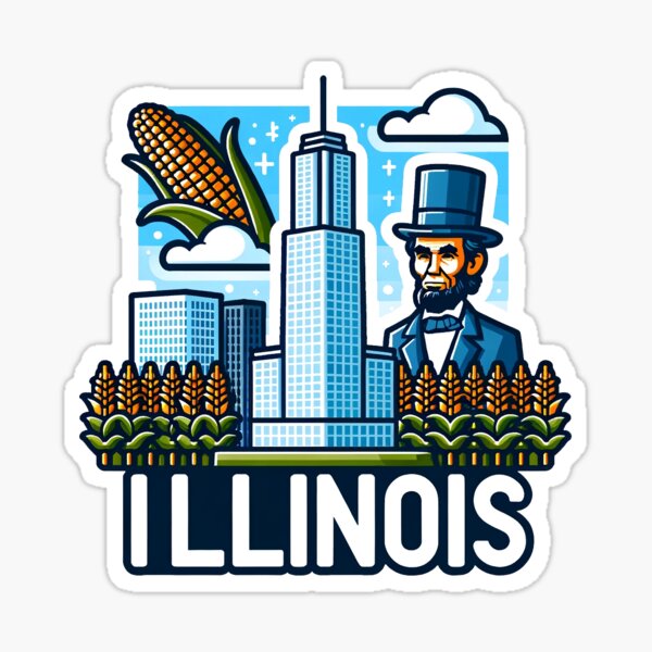 "Illinois" Sticker for Sale by hunters-store | Redbubble