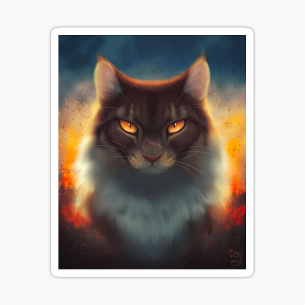 "Tigerstar from the Warriors series" Sticker by Vhitany | Redbubble