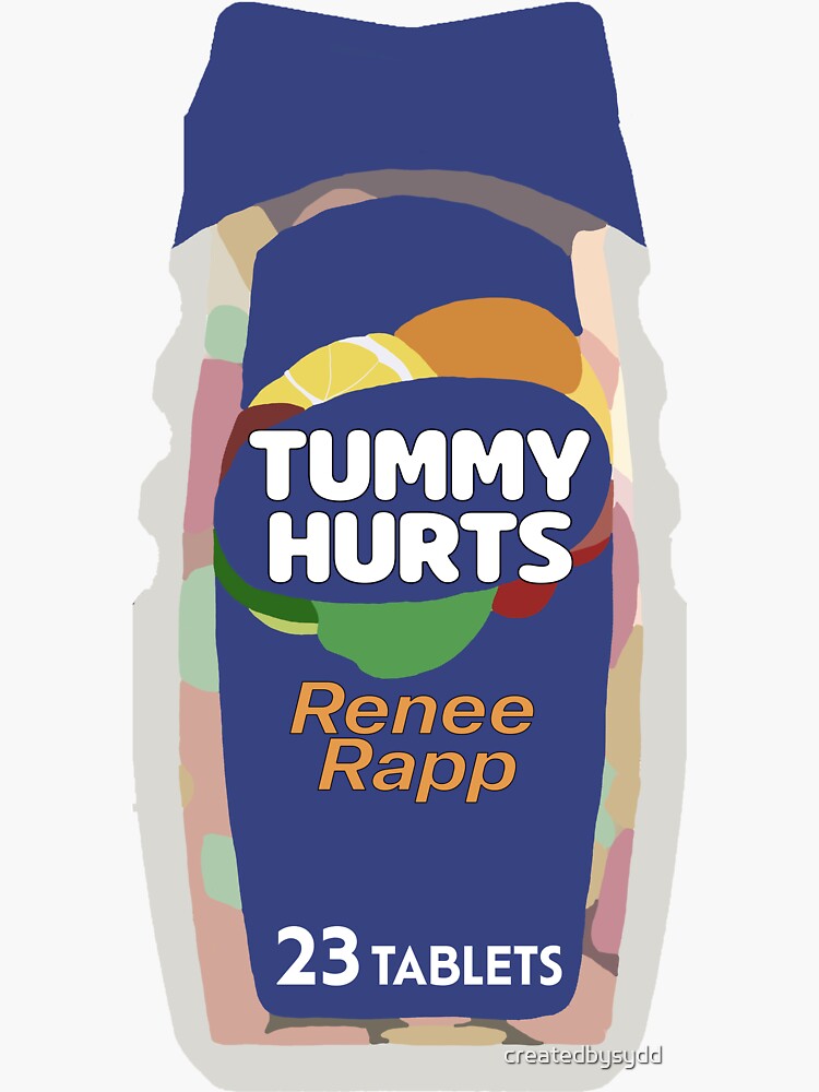 "tummy hurts tums" Sticker for Sale by sydnirotenberg | Redbubble