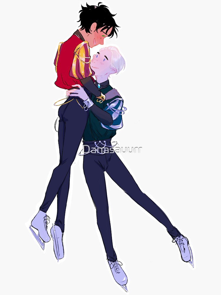 "Drarry Skating " Sticker for Sale by Danasauurr | Redbubble