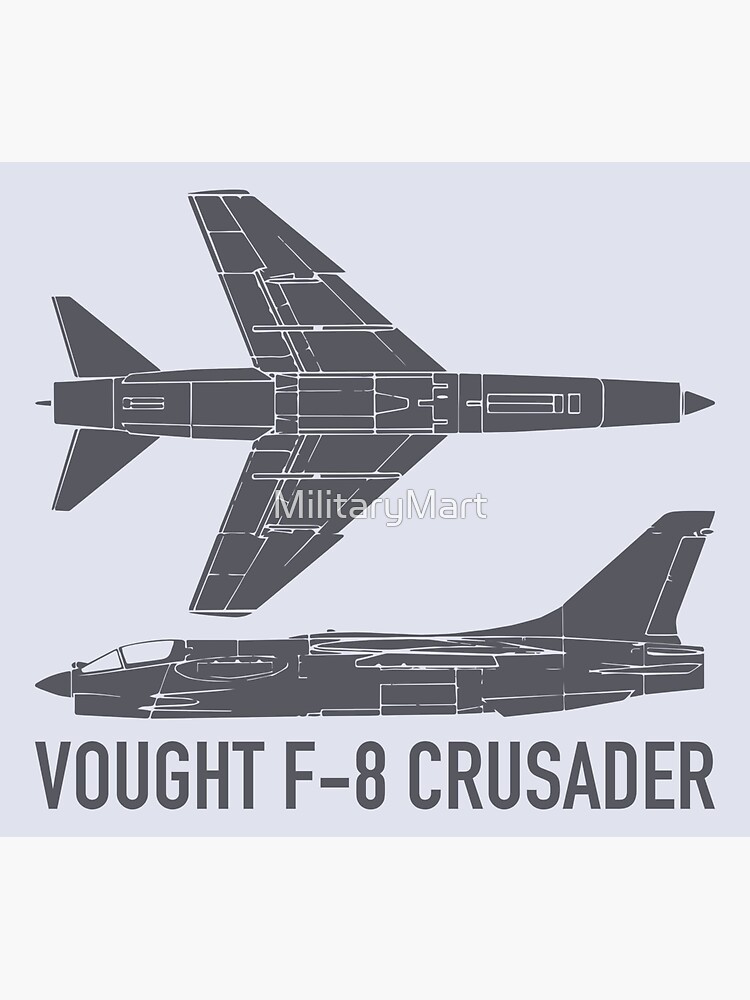 "Vought F8 Crusader American Jet Fighter Plane Cutout Silhouette ...