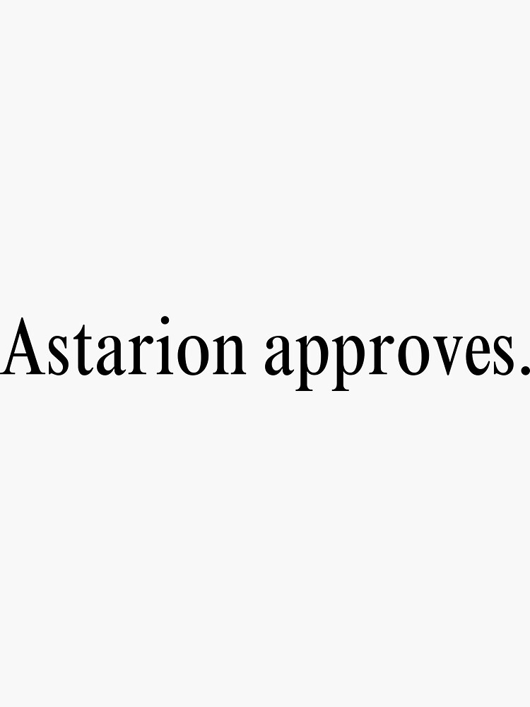 "Astarion Approves" Sticker for Sale by ChaoticCardigan | Redbubble