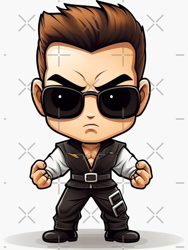 "Mortal Kawaii: Chibi Combatants - Johnny Cage" Sticker for Sale by ...