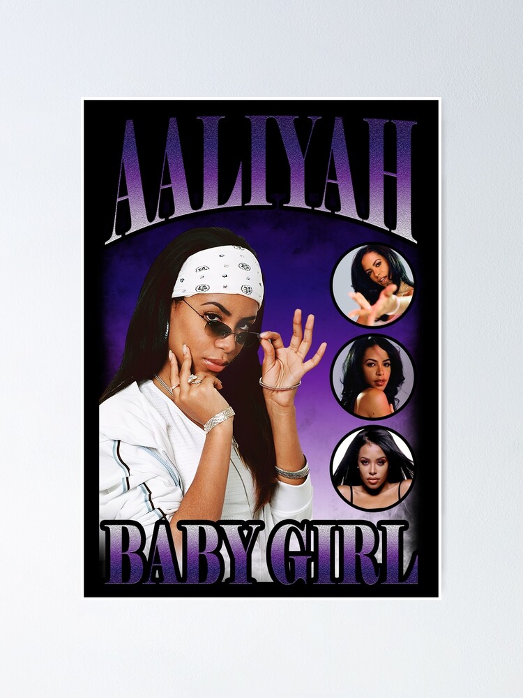 "Aaliyah Baby Girl Purple Bootleg Vintage" Poster for Sale by guruboya ...