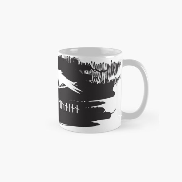 Taza de café «Hugin y Munin Odin Ravens / Crows con nombres rúnicos ...