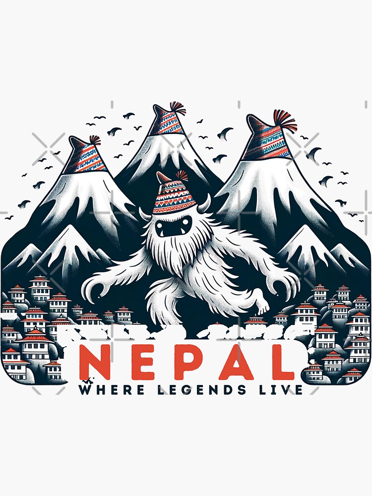 "Nepal Legends Topi Peaks" Sticker for Sale by placesonearth | Redbubble