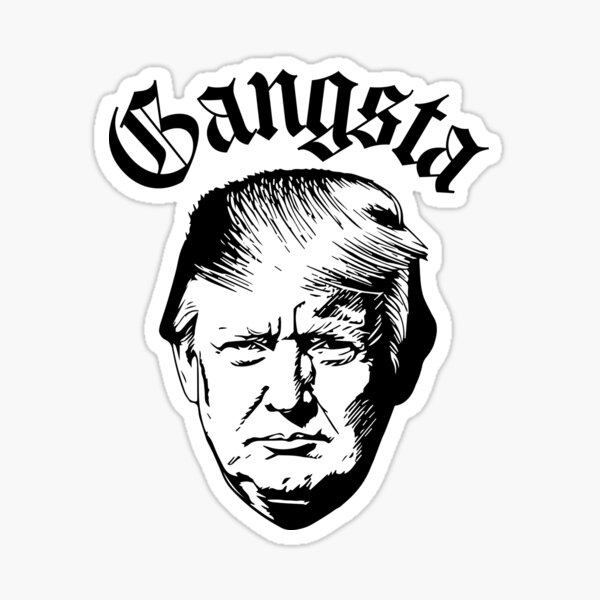 "Gangsta Donald Trump" Sticker by Ursule-art | Redbubble