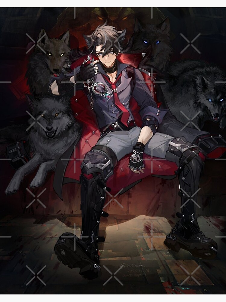 "Genshin Impact Wriothesley Risley" Art Board Print by NathanDoodles ...