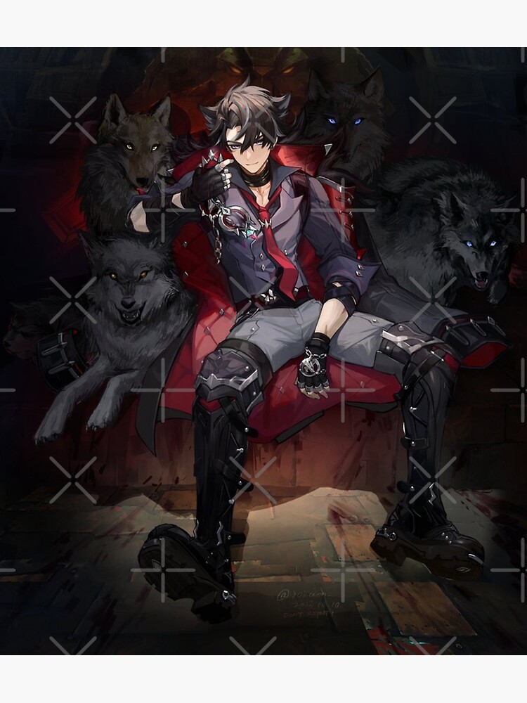 "Genshin Impact Wriothesley Risley" Art Print by NathanDoodles | Redbubble