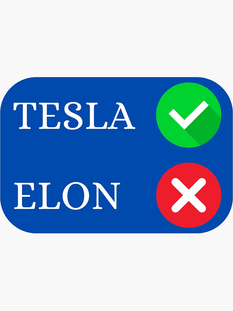 "TESLA Bumper Sticker" Sticker for Sale by xiarennnnn | Redbubble