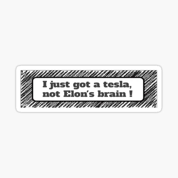 "Sticker, Elon Musk. Tesla Bumper, Tesla stickers, Elon Musk stickers ...