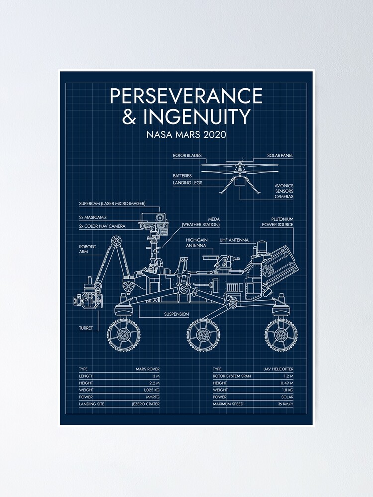 Nasa New Rover Blueprints Blueprint Of Space Mechanic Stock Vector
