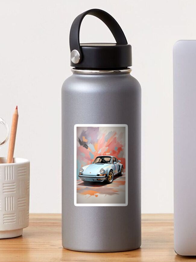 "Abstract Retro 911 Turbo Digital Oil Painting" Sticker for Sale by ...