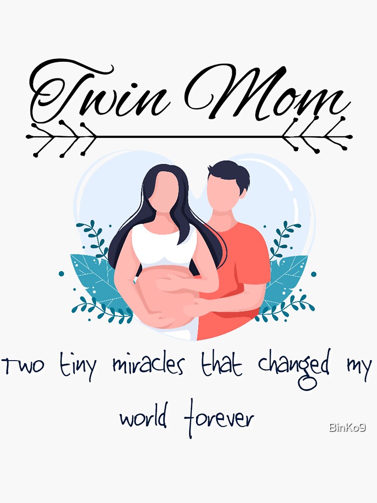 "Twin mom" Sticker for Sale by BinKo9 | Redbubble