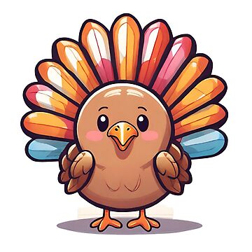 "Funny Chibi Turkey" Sticker for Sale by MenanderShop | Redbubble