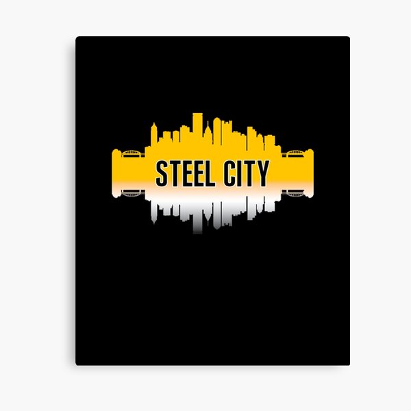 "Pittsburgh Nickname Steel City Skyline" Canvas Print by Sport-Your ...