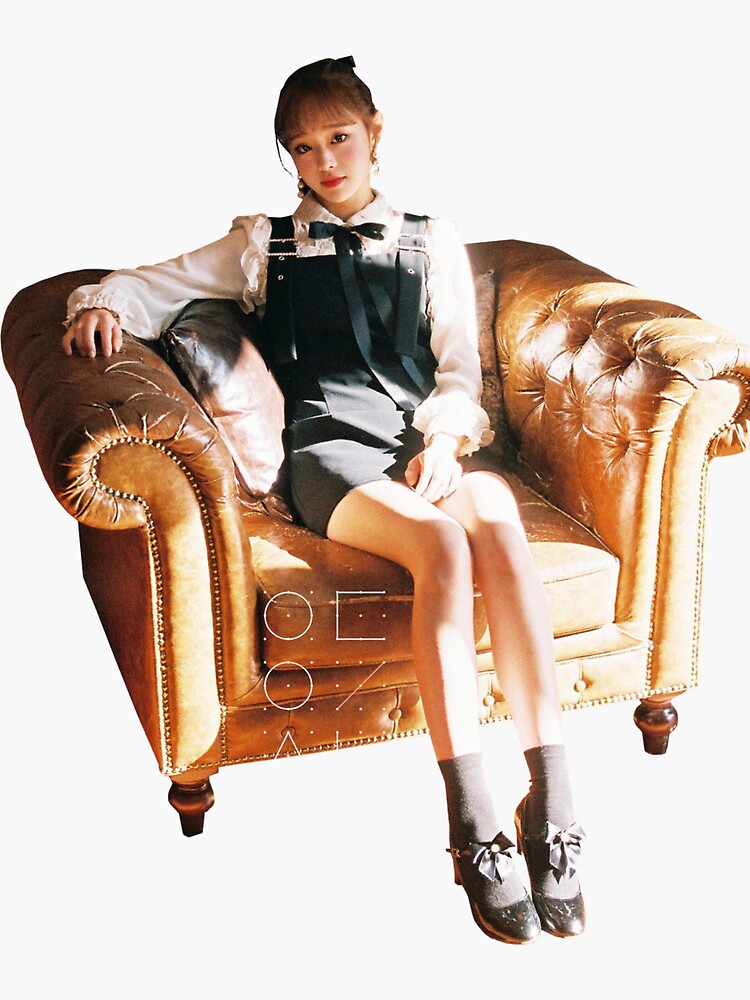 "chuu from loona sitting" Sticker by LlZZYGRANT | Redbubble