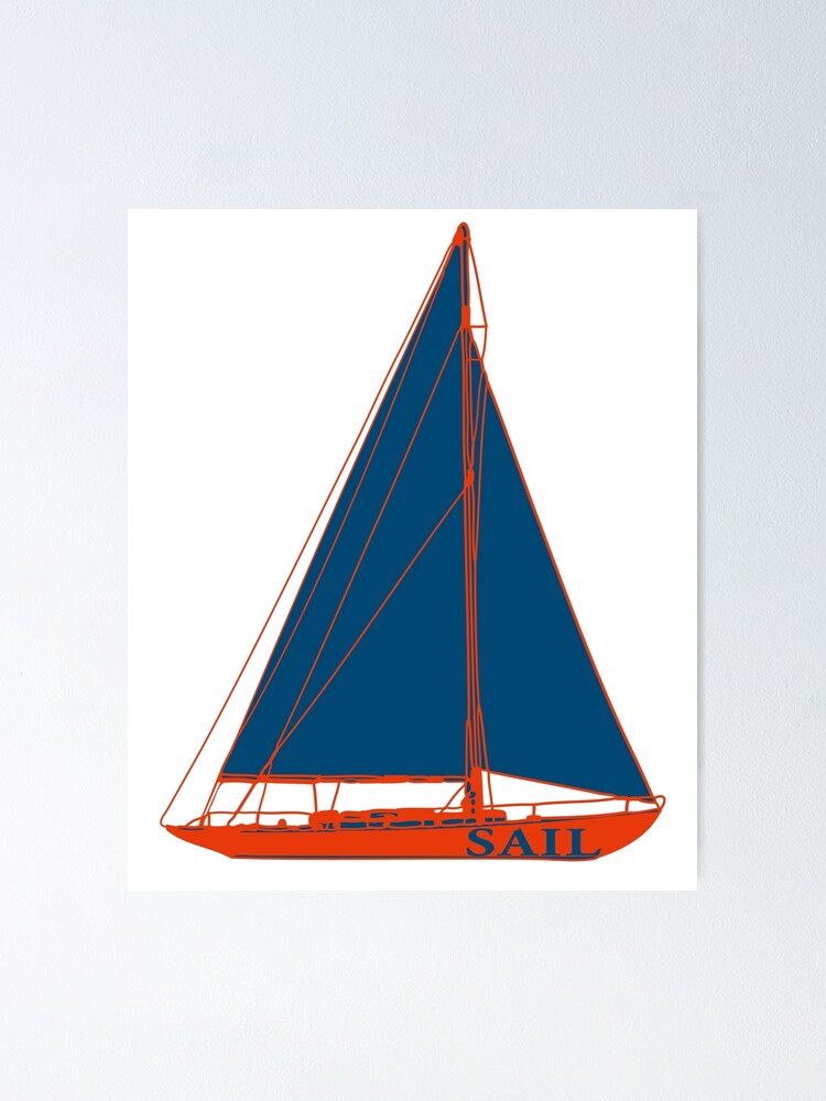 "Sloop Sailing Sailboat" Poster by JimPlaxco | Redbubble