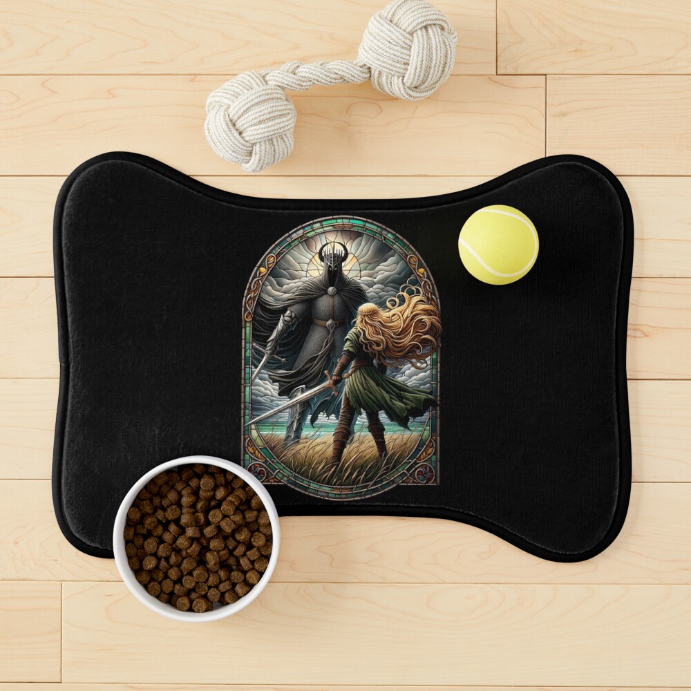 "Epic Duel in Stained Glass - A Fierce Maiden and a Dark Wraith ...